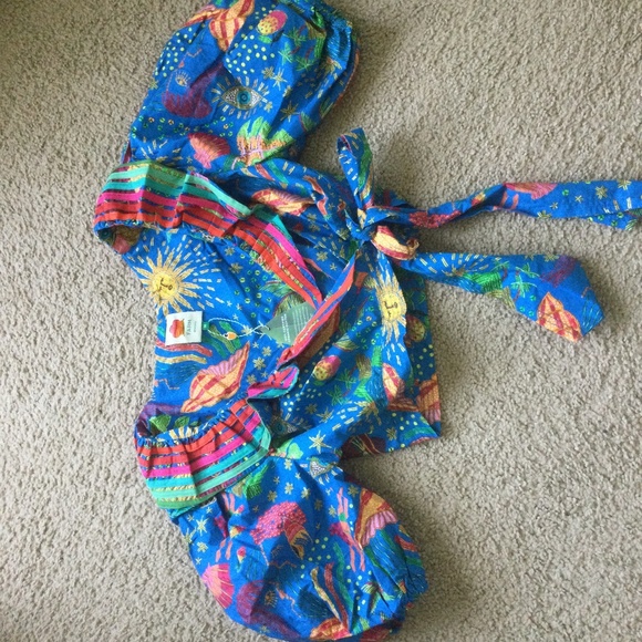 FARM Rio | Tops | Farm Rio Blue Ocean Wrap Blouse Nwt | Poshmark